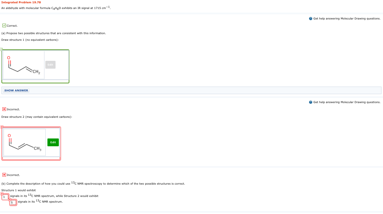 Solved Integrated Problem 19.78 An aldehyde with molecular | Chegg.com