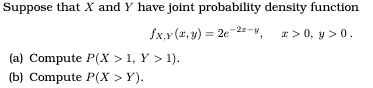 Solved Suppose that X and Y have joint probability density | Chegg.com