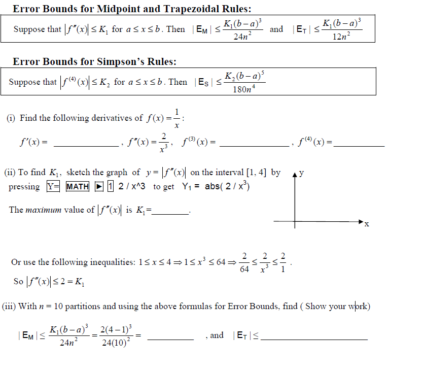 Solved Error Bounds for Midpoint and Trapezoidal Rules: | Chegg.com