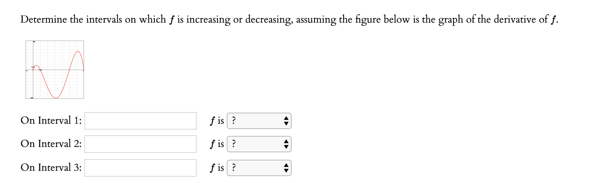 Solved Determine the intervals on which f is increasing or | Chegg.com