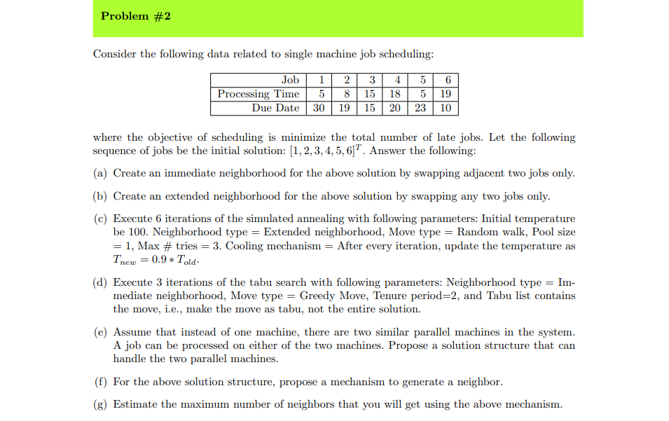 Consider the following data related to single machine | Chegg.com