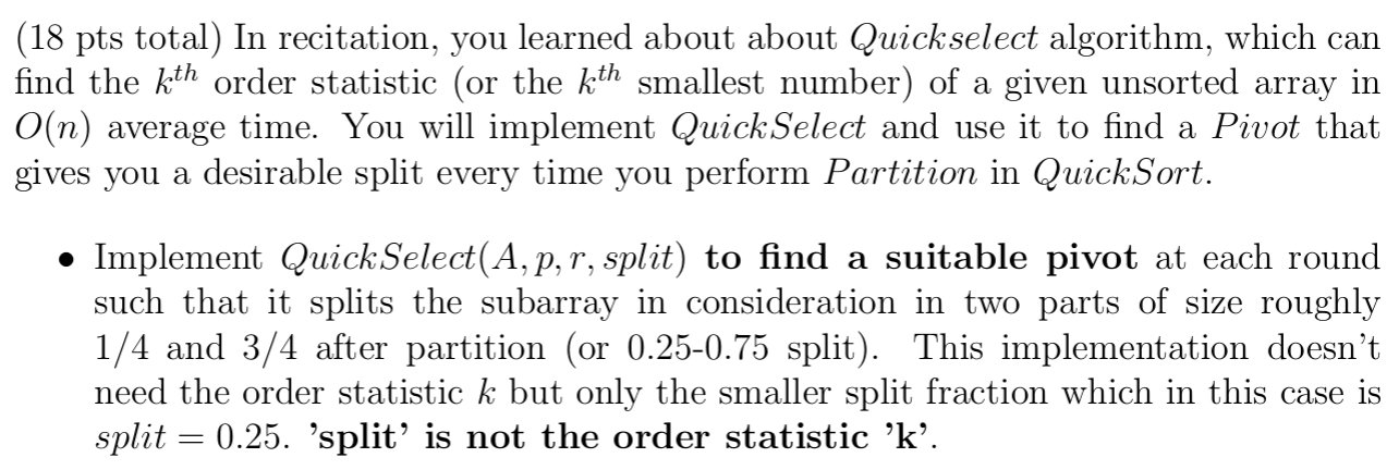 (18 pts total) In recitation, you learned about about | Chegg.com