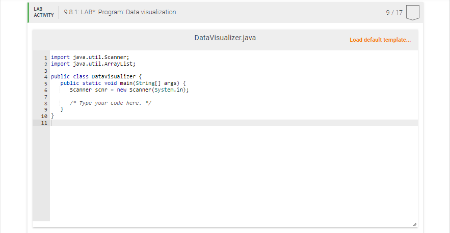 Solved \begin{tabular}{l|l} LAB & 9.8.1: LAB*: Program: Data | Chegg.com