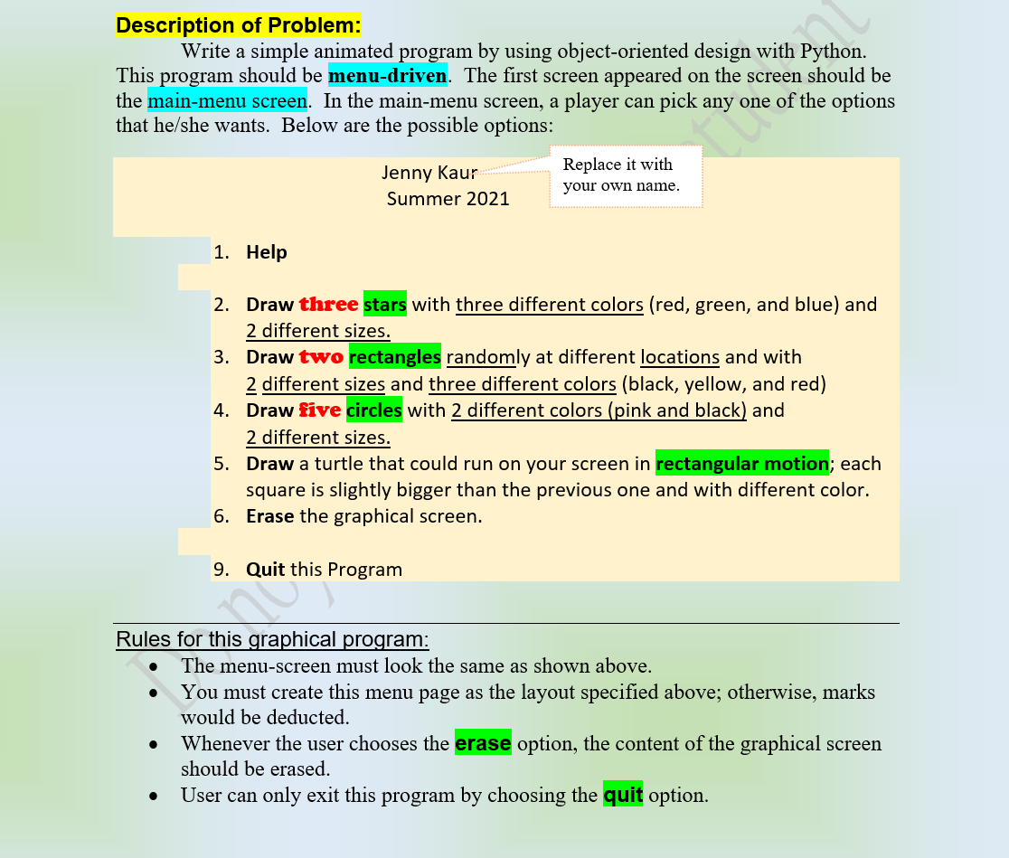 Solved Use Python to answer the question, please. And I need | Chegg.com