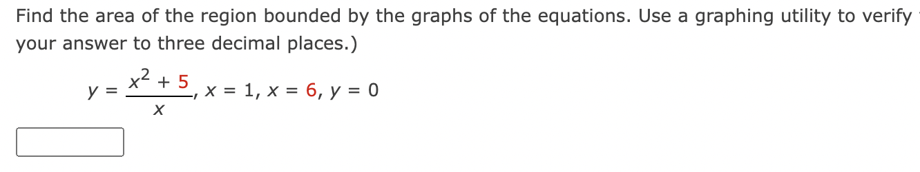 Solved Find the area of the region bounded by the graphs of | Chegg.com