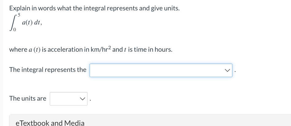 Solved Explain in words what the integral represents and | Chegg.com
