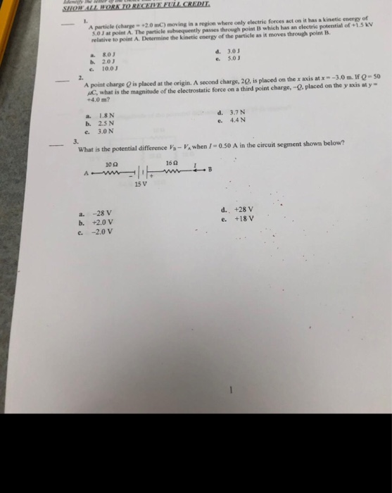 Solved A particle (charge +2.0 mC) moving in a region where | Chegg.com