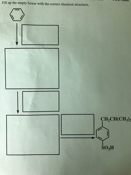 Solved Fill up the empty boxes with the correct chemical | Chegg.com