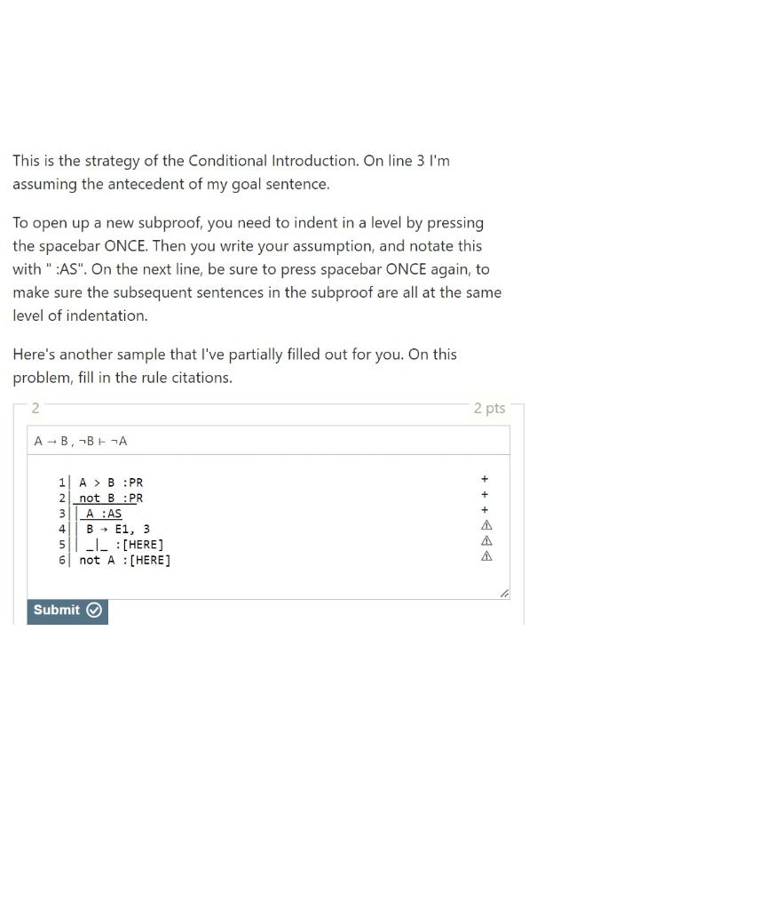 Solved This is the strategy of the Conditional Introduction. | Chegg.com