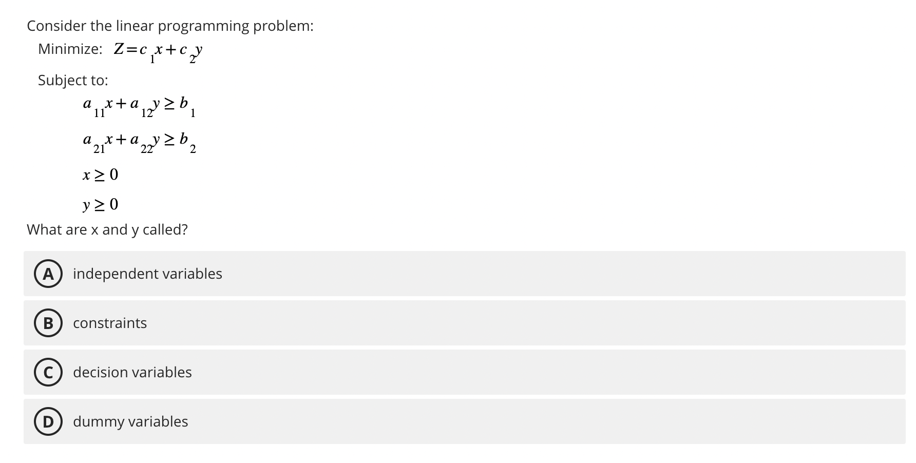 Solved Consider the linear programming problem:Minimize: | Chegg.com