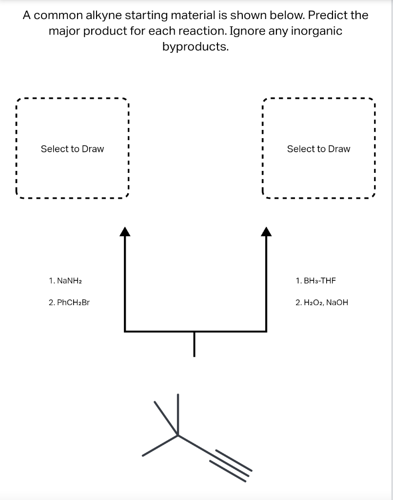 Solved A common alkyne starting material is shown below. | Chegg.com