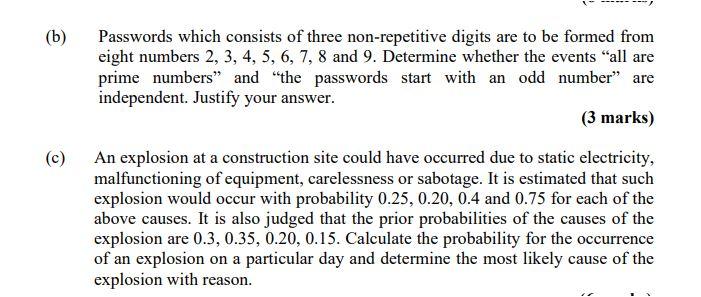 Solved (6) Passwords which consists of three non-repetitive | Chegg.com