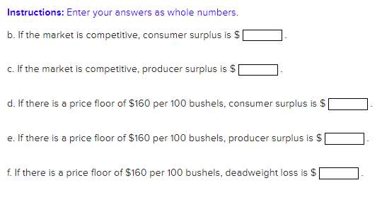 Solved For the first part, I placed QD on 150,$160 QS on | Chegg.com