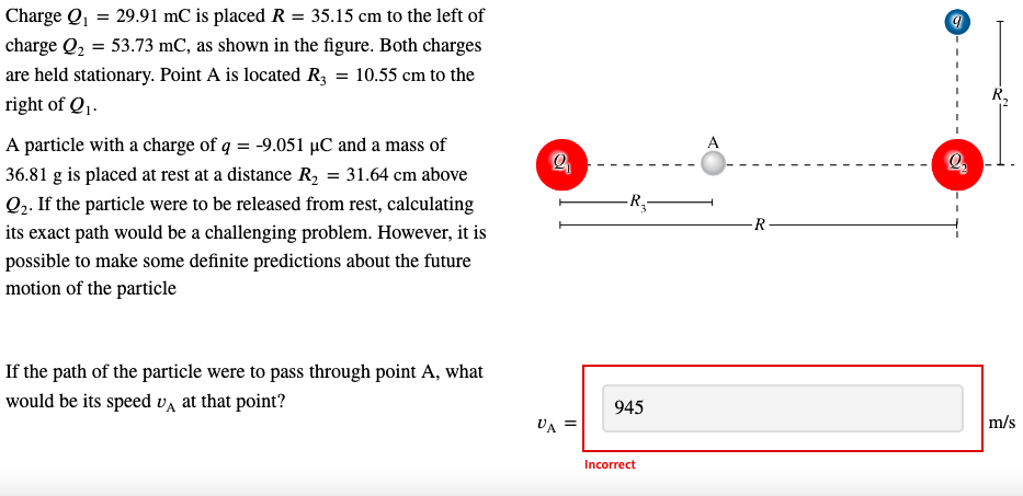 Solved Charge Q1=29.91mC is placed R=35.15 cm to the left of | Chegg.com
