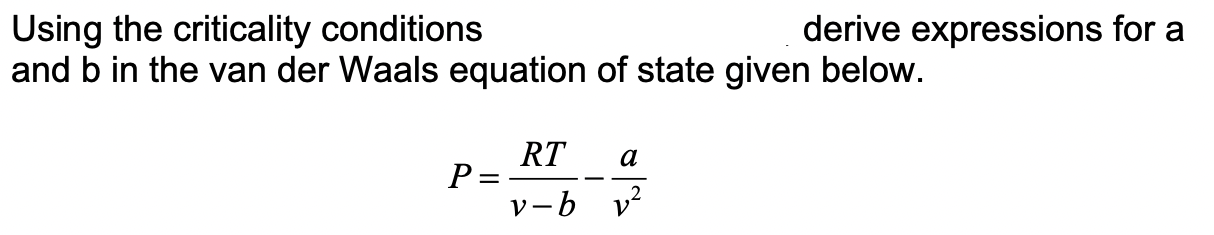 Solved Using the criticality conditions derive expressions | Chegg.com