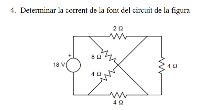 Solved Determinar la corriente de la fuente del circuito de | Chegg.com