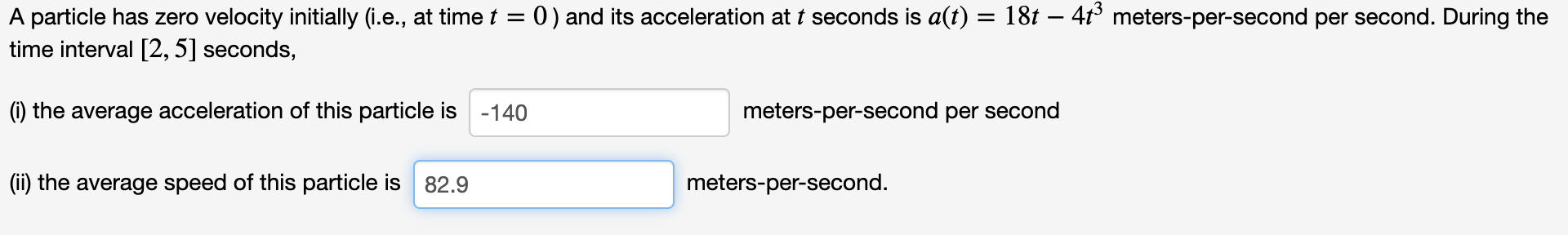 Solved A particle has zero velocity initially (i.e., at time | Chegg.com