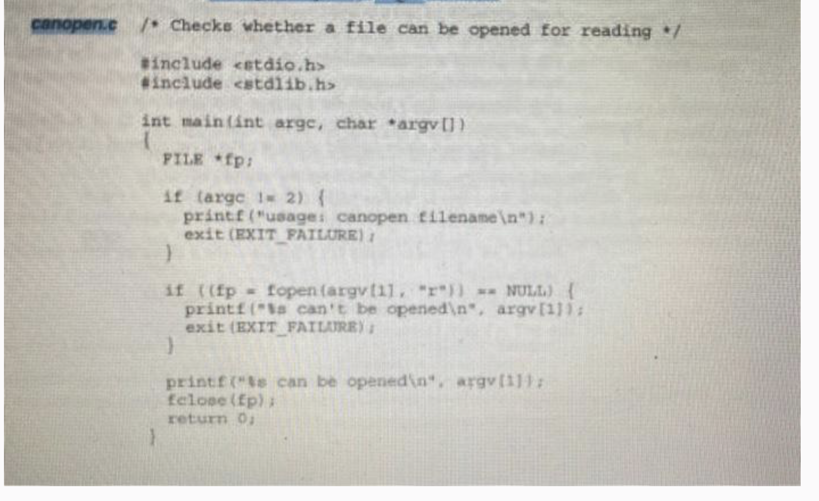 Solved How do I use this program to check if a file can be | Chegg.com