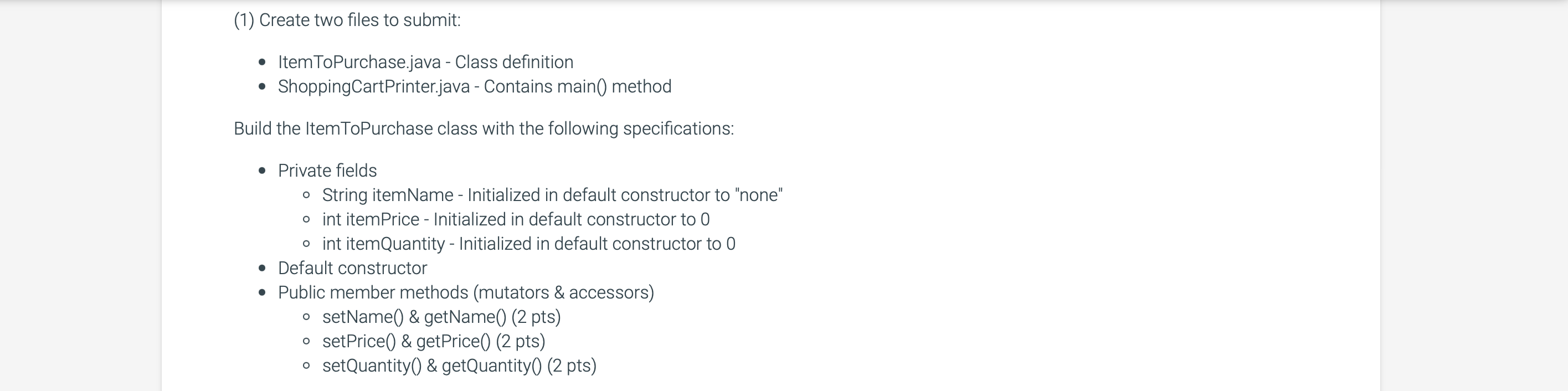 Solved In Java please. Follow the step 1 through 3 for both | Chegg.com