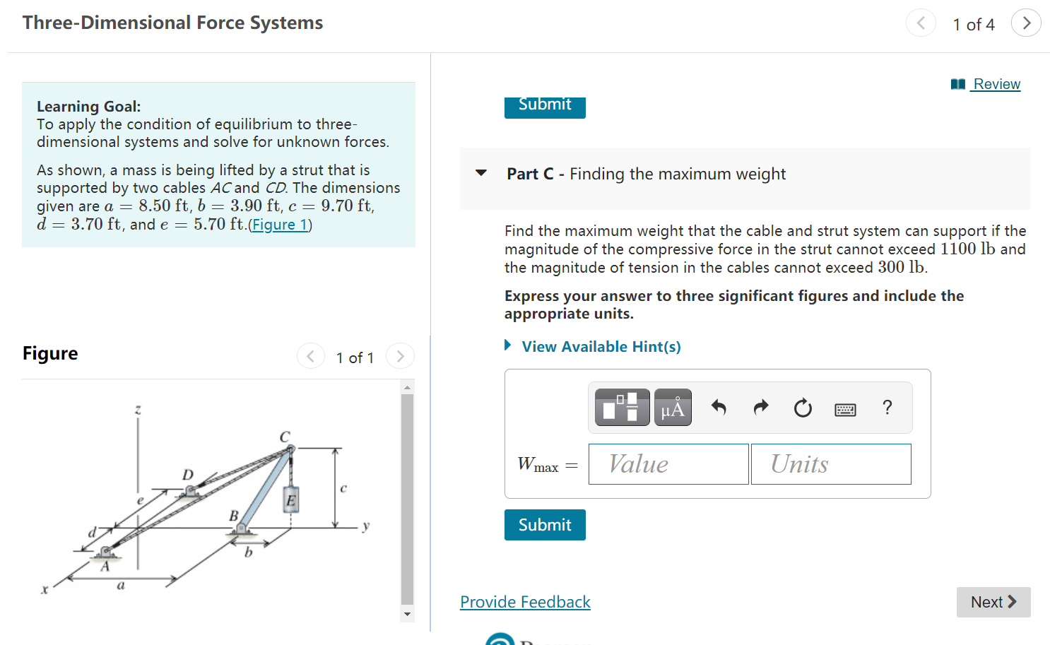 Solved Three-Dimensional Force Systems