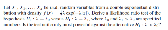 Solved Let X1,X2,…,Xn be i.i.d. random variables from a | Chegg.com