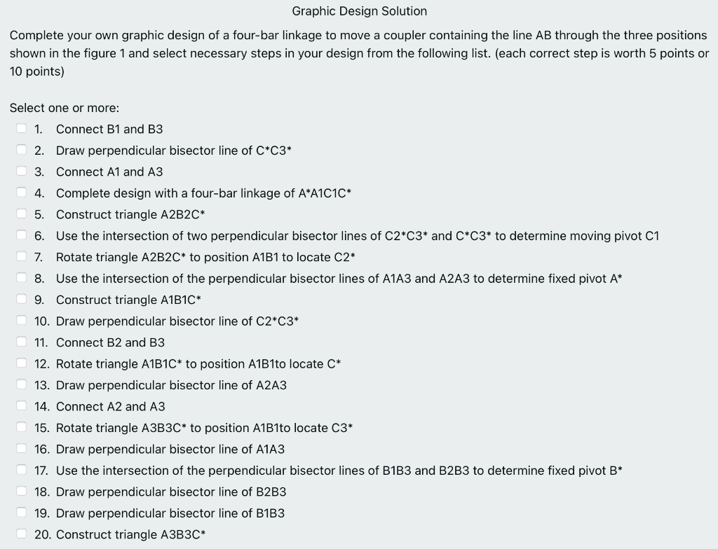 Design a four-bar linkage to move a coupler | Chegg.com