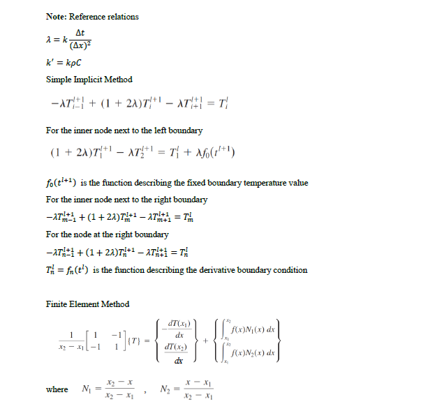 Solved Q2. Use Simple Implicit Method to solve for the | Chegg.com
