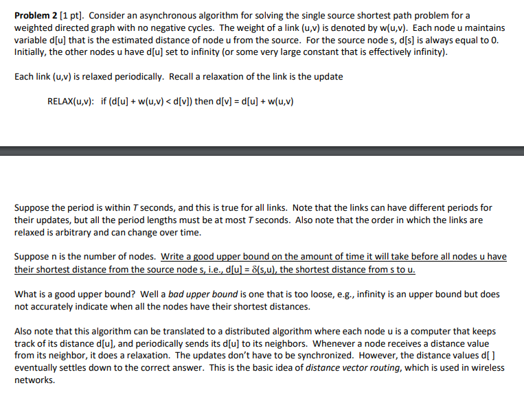 Solved Problem 2 [1 Pt] Consider An Asynchronous Algorithm