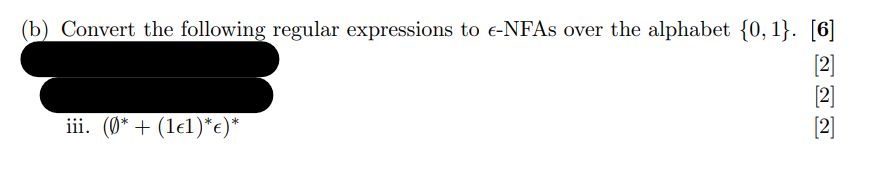 Solved (b) Convert the following regular expressions to | Chegg.com