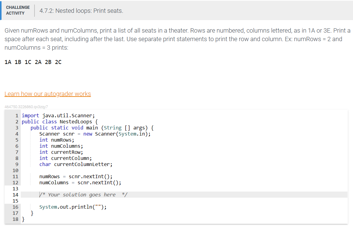 Solved Given numRows and numColumns, print a list of all | Chegg.com