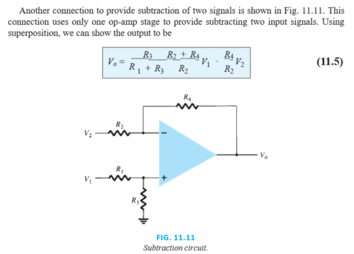 Solved Another connection to provide subtraction of two | Chegg.com