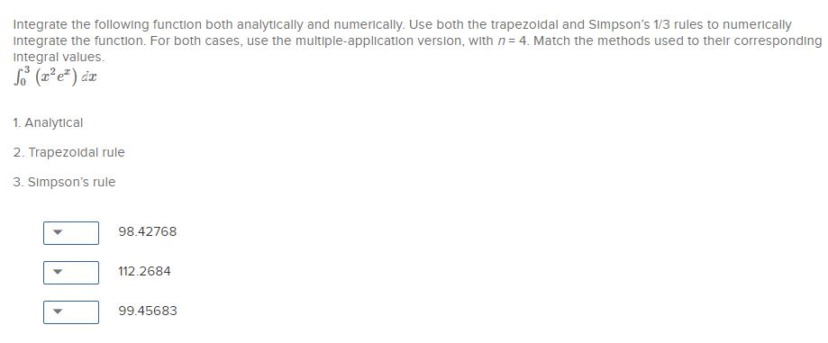 Solved Integrate the following function both analytically | Chegg.com