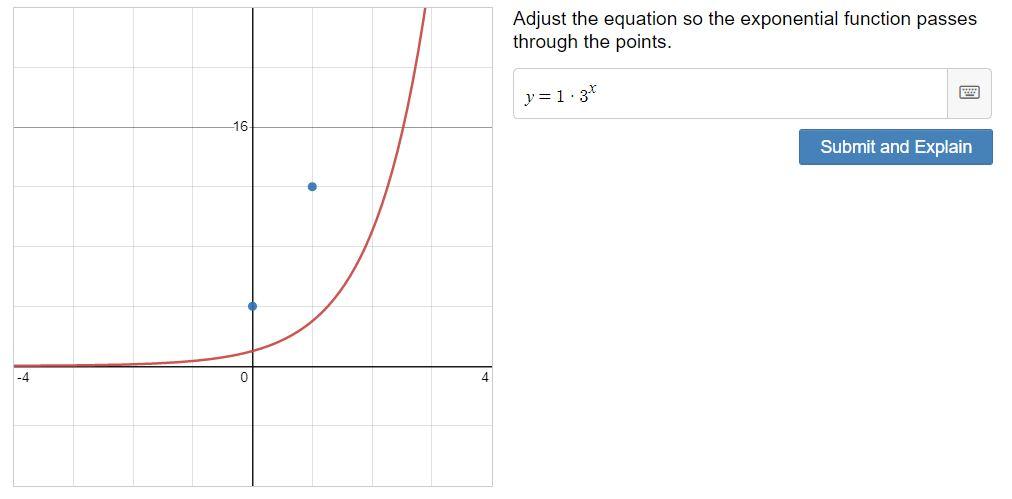 Solved Adjust the equation so the exponential function | Chegg.com