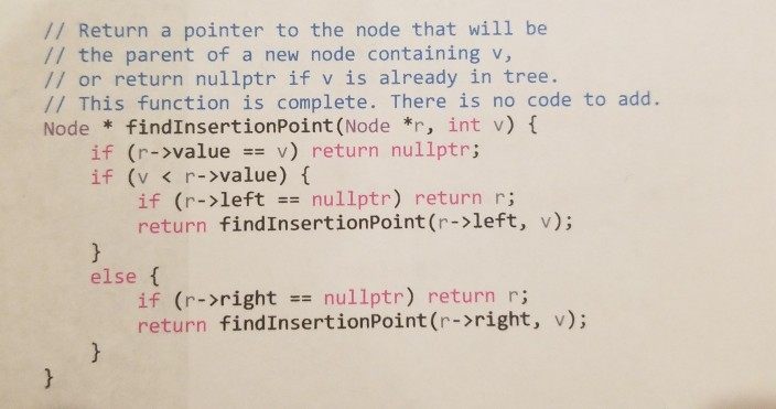 Solved // Return a pointer to the node that will be // the | Chegg.com