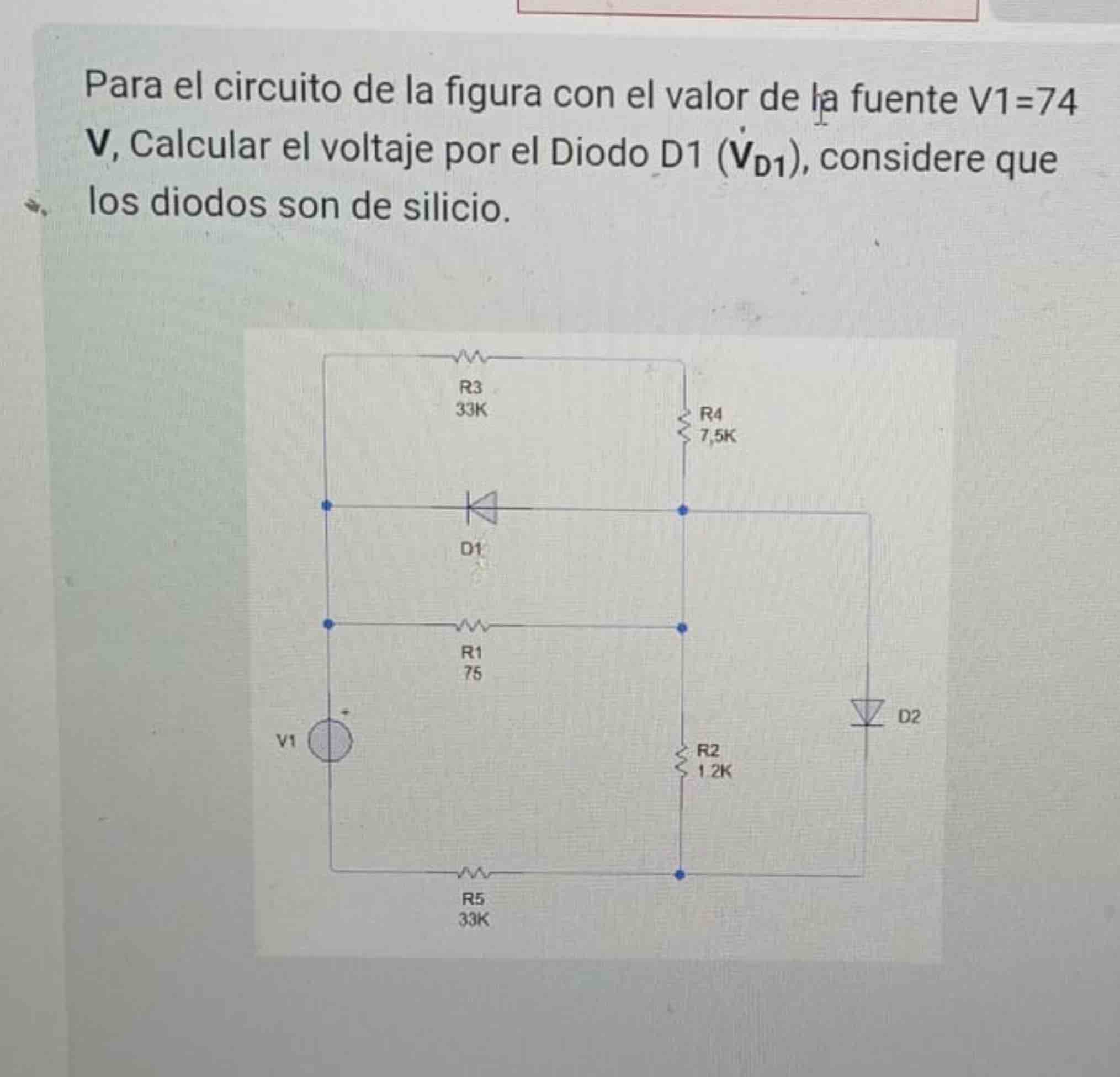 Solved Para el circuito de la figura con el valor de ha | Chegg.com
