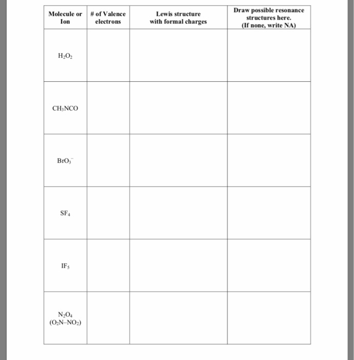 Solved LEWIS STRUCTURES&RESONANCE Exercises Draw Lewis | Chegg.com