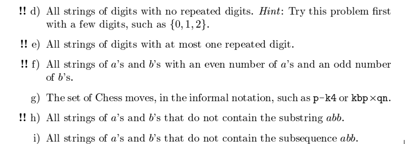 Solved !! d) All strings of digits with no repeated digits. | Chegg.com