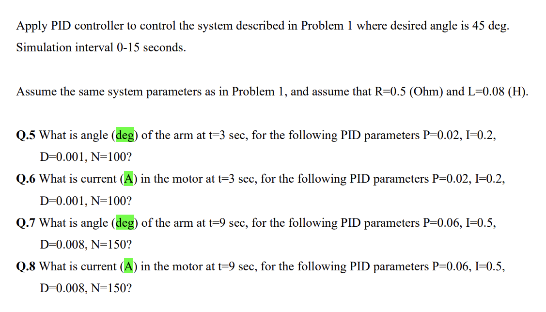 Develop Simscape model of a system shown in the | Chegg.com