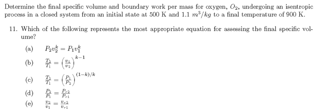 Solved Determine the final pressure for air undergoing an | Chegg.com