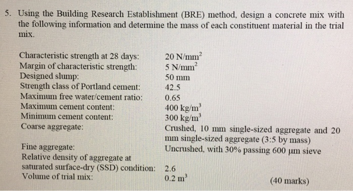Solved Using the Building Research Establishment (BRE) | Chegg.com