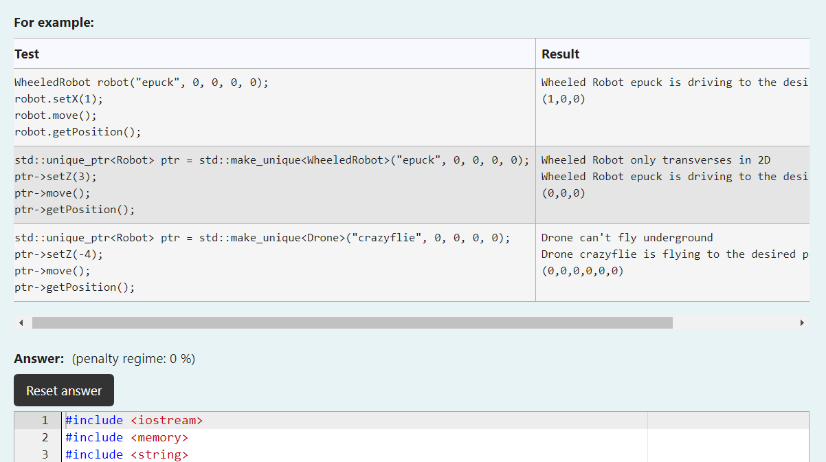 Solved Create an abstract base class named Robot which | Chegg.com