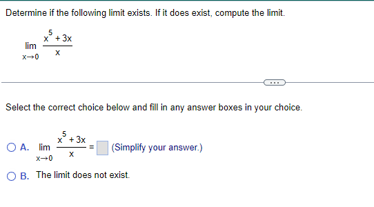 Solved Determine if the following limit exists. If it does | Chegg.com
