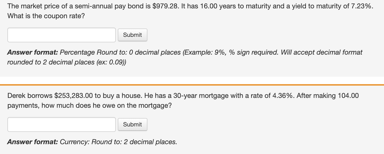 Solved The market price of a semi-annual pay bond is | Chegg.com