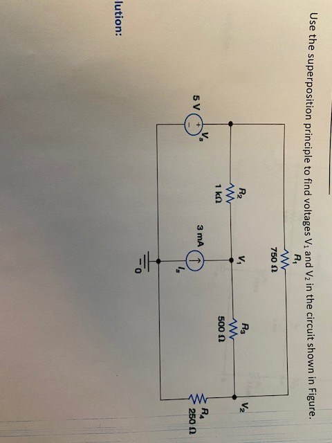 Solved Use the superposition principle to find voltages V2 | Chegg.com