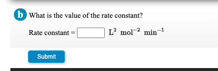 Solved b What is the value of the rate constant? Rate | Chegg.com