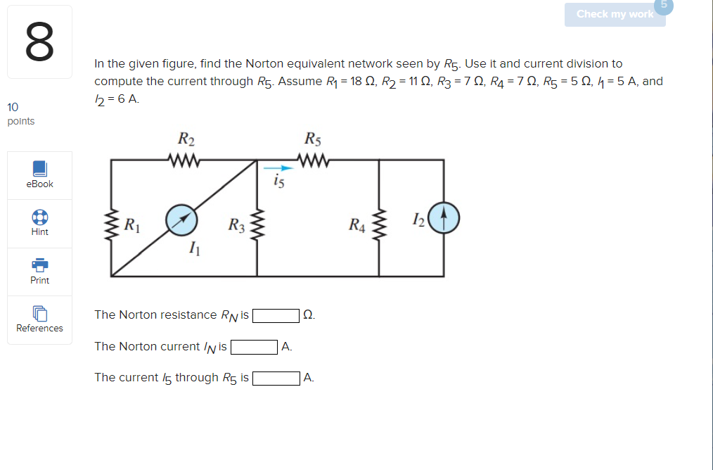 Solved In the given figure, find the Norton equivalent | Chegg.com