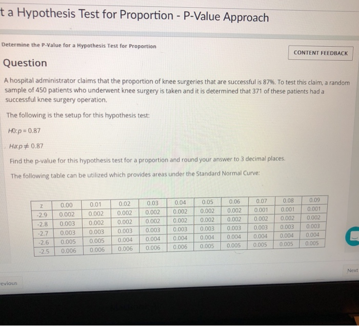 Solved t a Hypothesis Test for Proportion - P-Value Approach | Chegg.com
