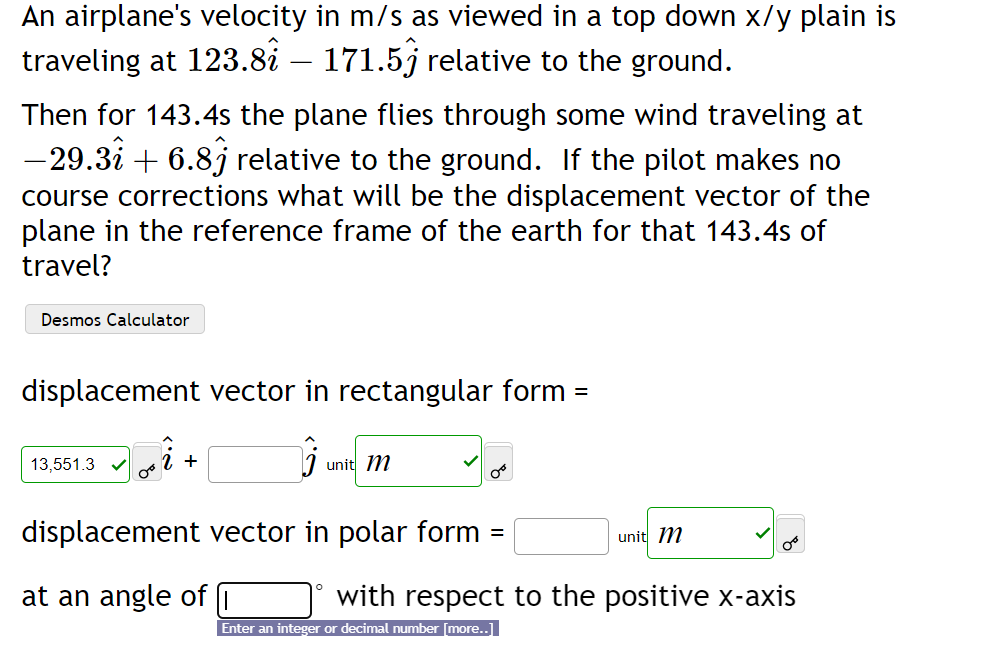 Solved An airplane's velocity in m/s as viewed in a top down | Chegg.com