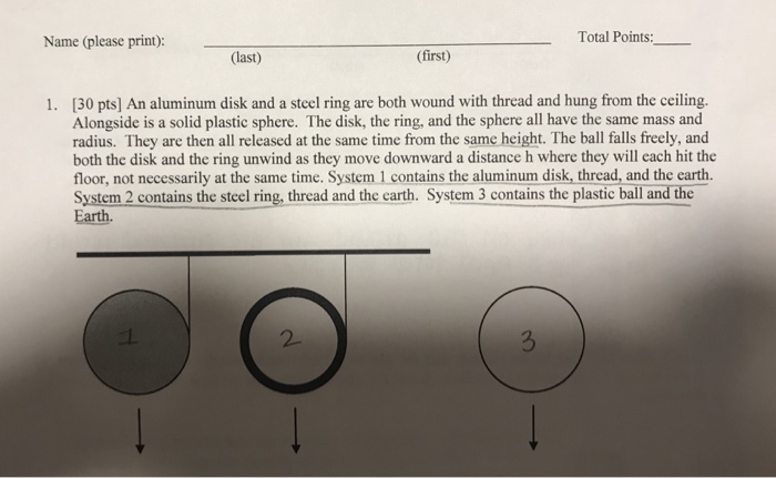 Solved Name (please print): Total Points: last) (first) [30 | Chegg.com