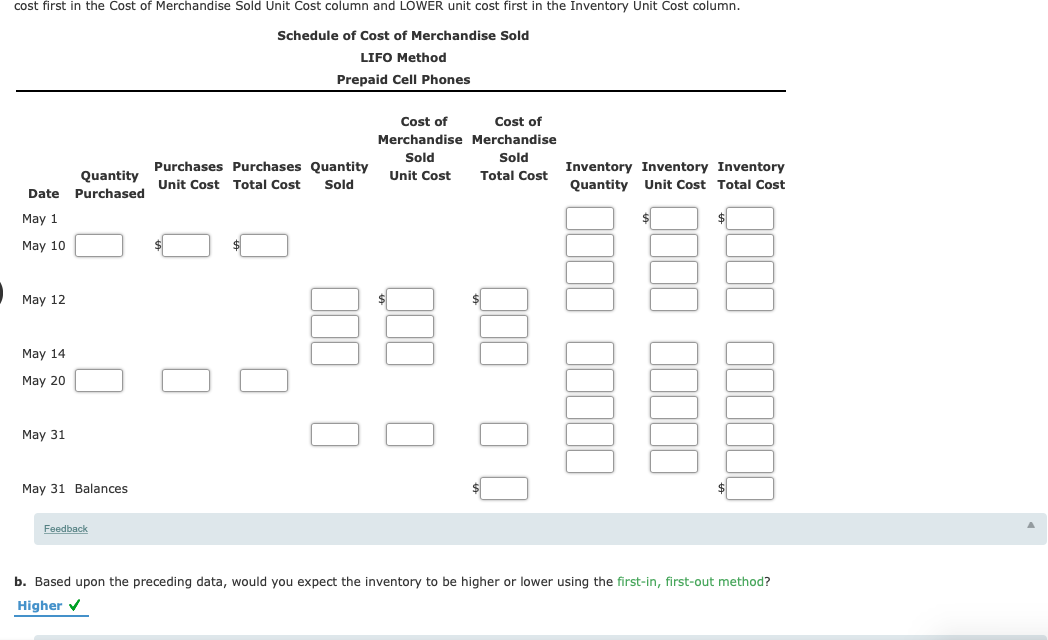 Solved Perpetual Inventory Using LIFO Beginning inventory, | Chegg.com